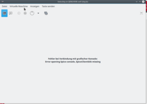 Error connecting to graphical console. Error opening Spice console SpiceClientGtk missing ...