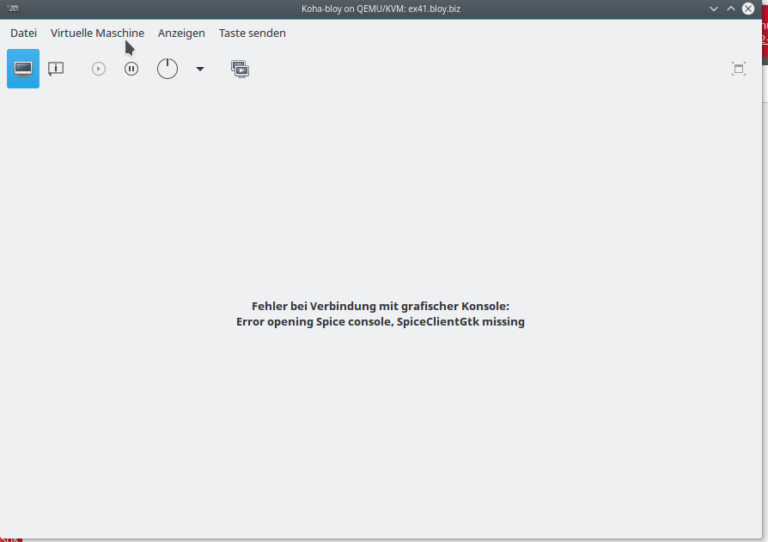Error connecting to graphical console. Error opening Spice console SpiceClientGtk missing ...